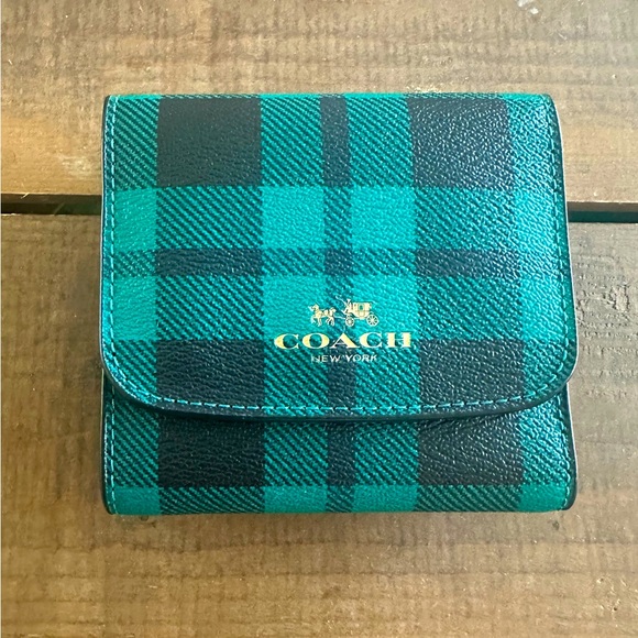 Coach | Bags | Coach Riley Plaid Bifold Wallet | Poshmark